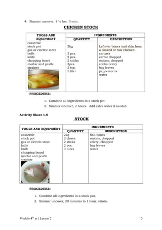Cblm lg gr. 10 tle commercial cooking (cookery) | PDF