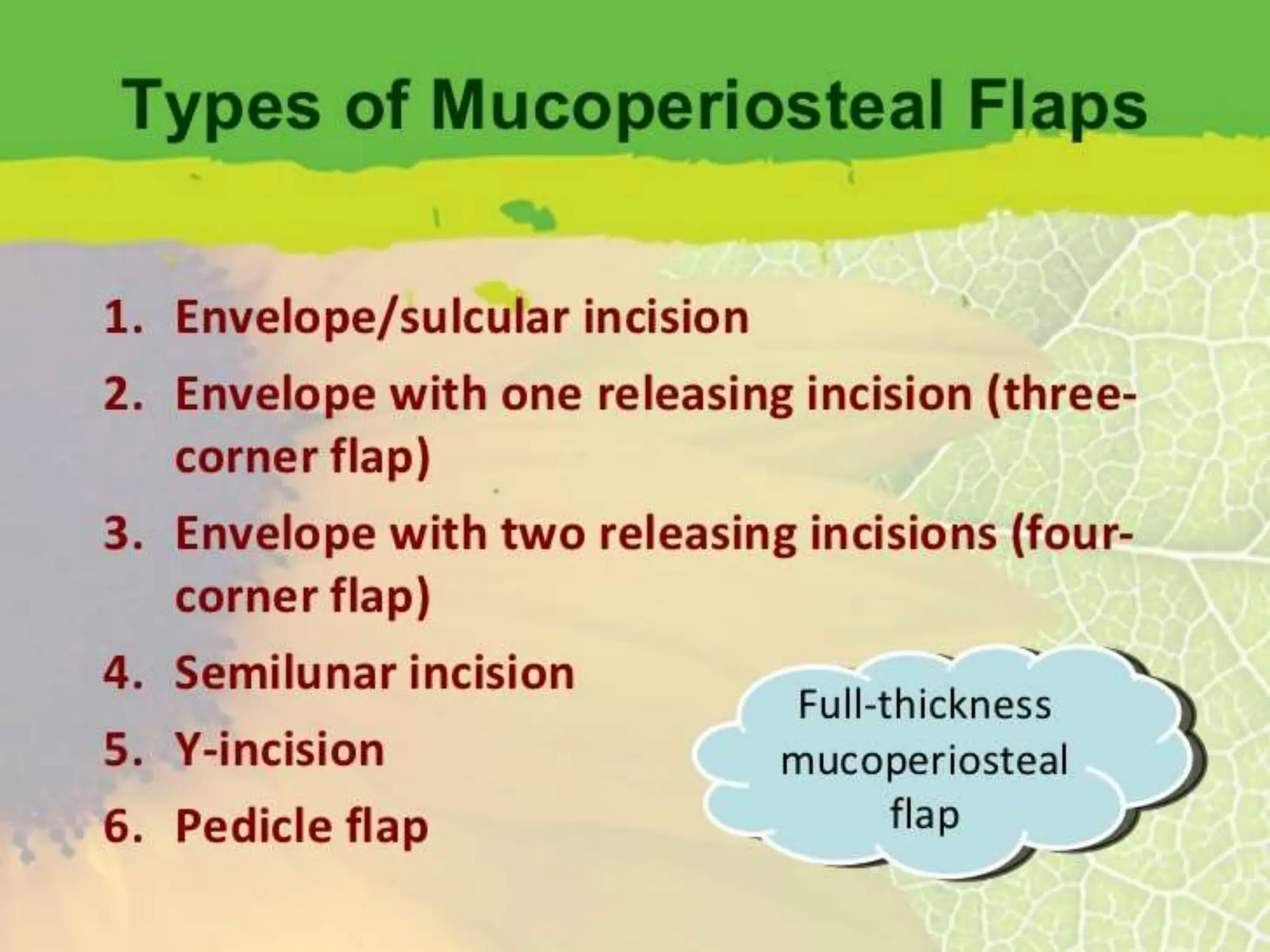 CBL ORAL SUGERY TYPES OF FLAP USED IN OS | PPT
