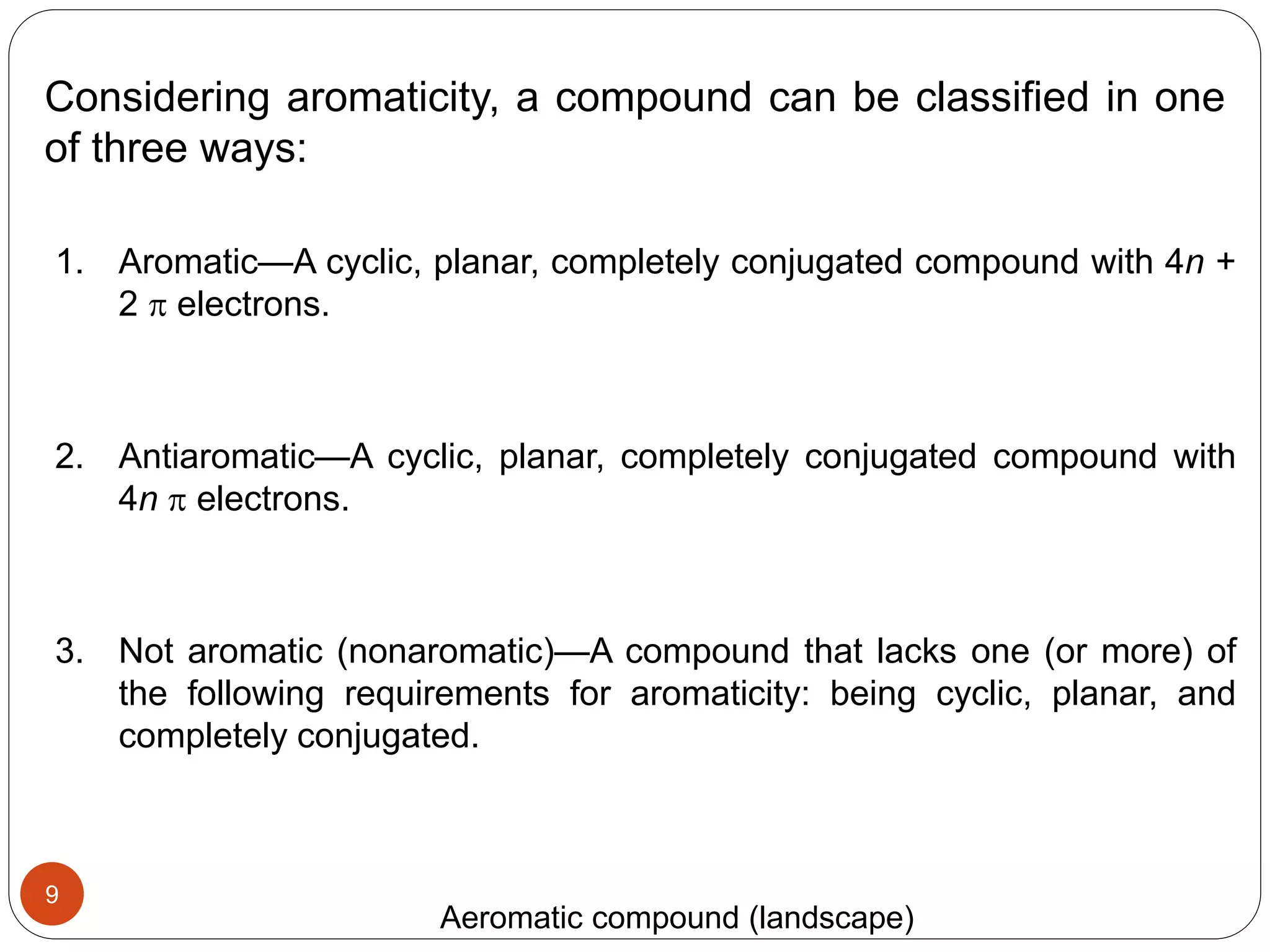 Aromaticity Antiaromaticity Non aromaticity | PPTX