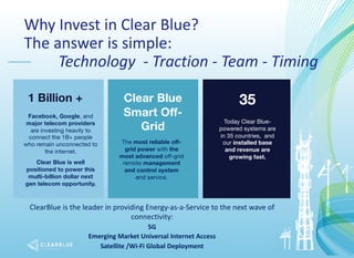 Clear Blue Technologies Investor Presentation 2019 | PPT | Free Download