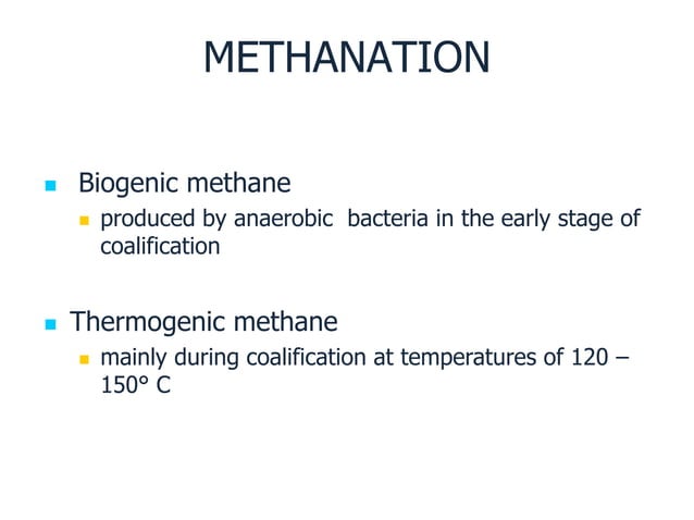 Coalification and Methanation: Coal Bed Methane | PPTX | Geology | Science