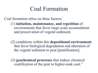 Coalification and Methanation: Coal Bed Methane | PPTX