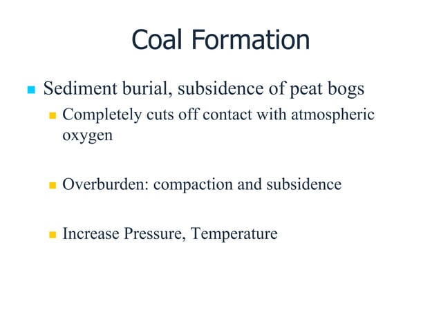 Coalification and Methanation: Coal Bed Methane | PPTX | Geology | Science