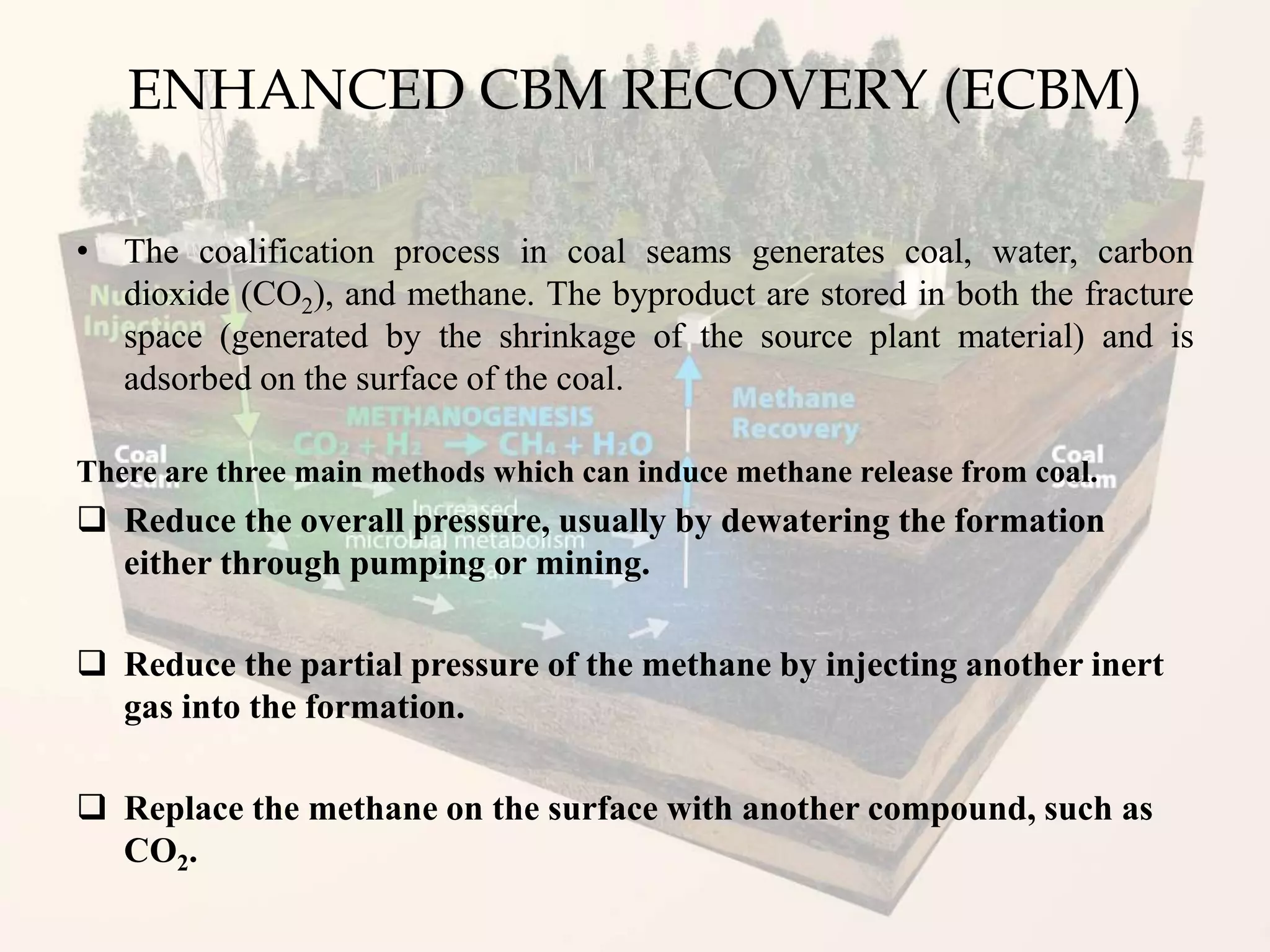 Coal Bed Methane and CO2 - Sequestration (ECBM) | PPTX