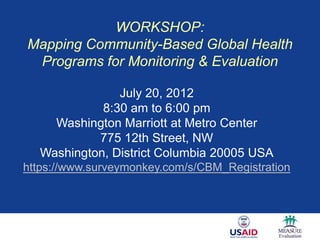 Overview of the Community-Based Mapping Survey | PPTX