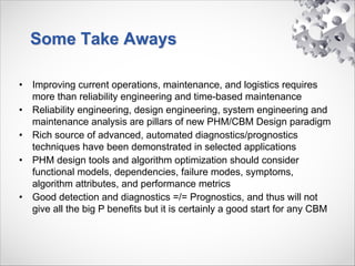 Condition-Based Maintenance Basics by Carl Byington - PHM Design, LLC | PDF
