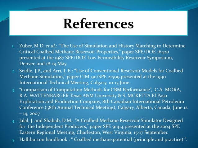 Cbm block reserve estimation using eclipse | PPTX | Chemistry | Science