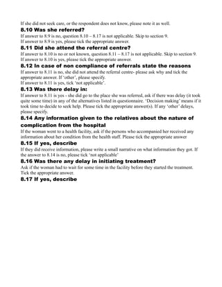 Cbmdr interviewer manual | PDF