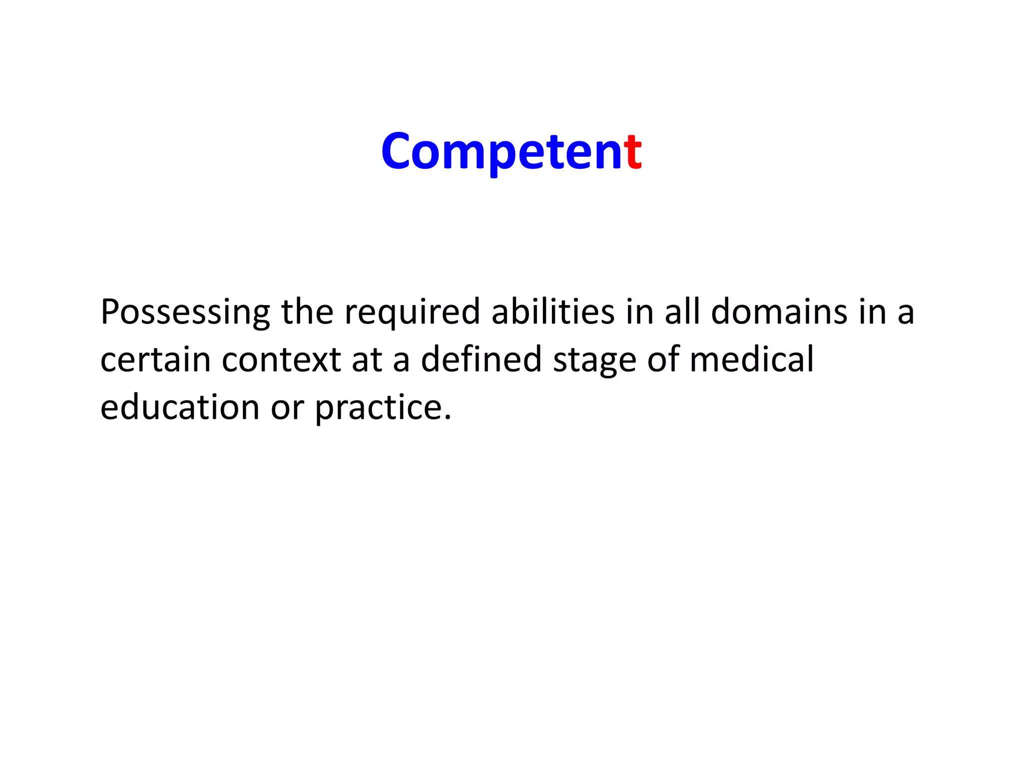 CBME (Competency Based Medical Education) | PPTX