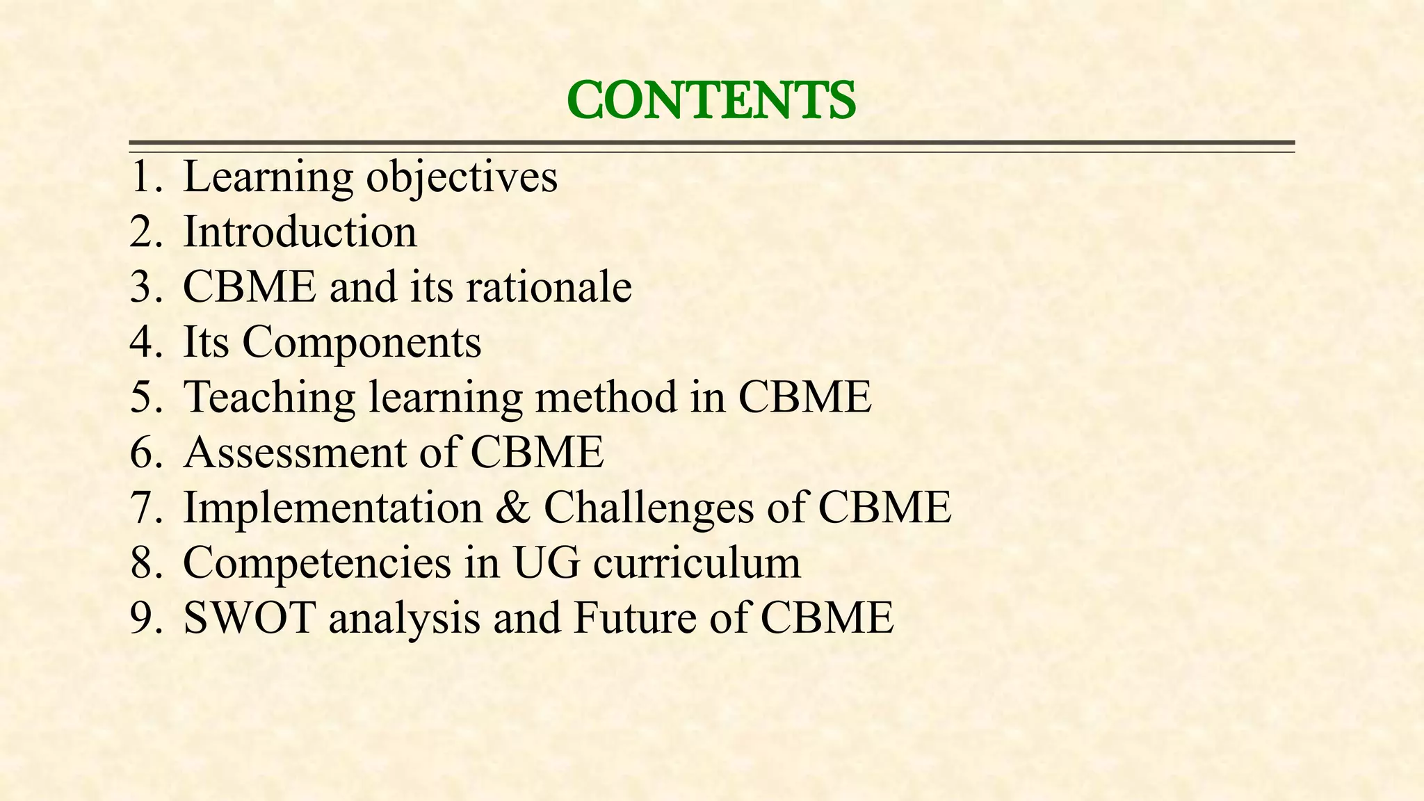 Competency based medical education ppt | PPTX