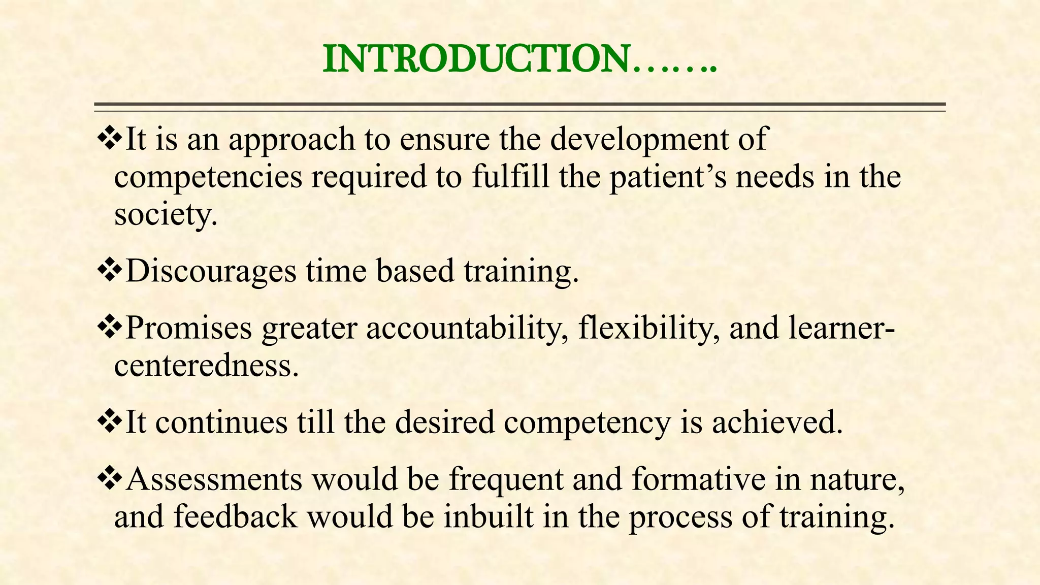 Competency based medical education ppt | PPTX