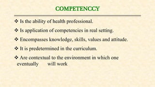 Competency based medical education ppt | PPTX