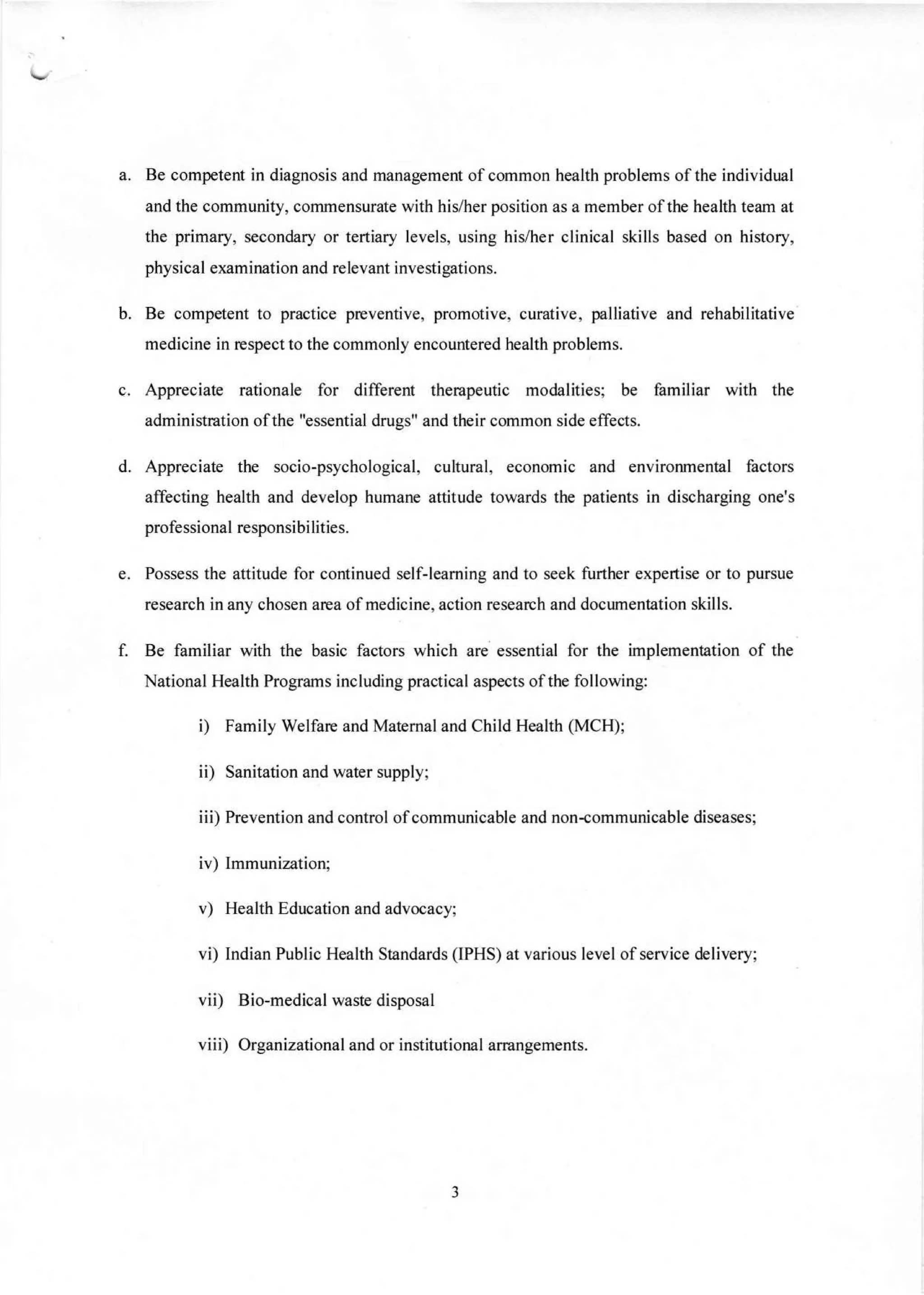 Competency Based Medical Education Curriculum (CBME) Regulations,2023-National Medical ...