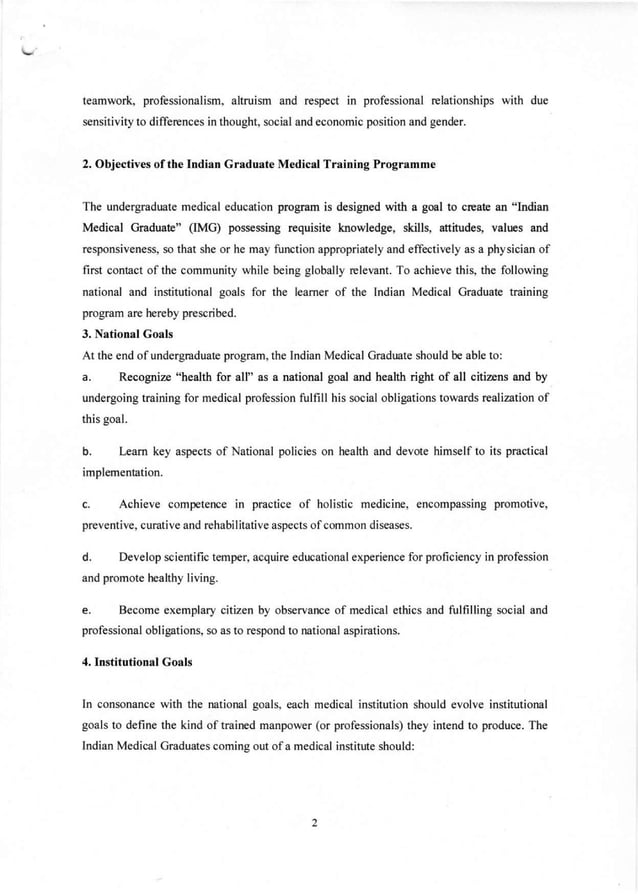 Competency Based Medical Education Curriculum (CBME) Regulations,2023 ...