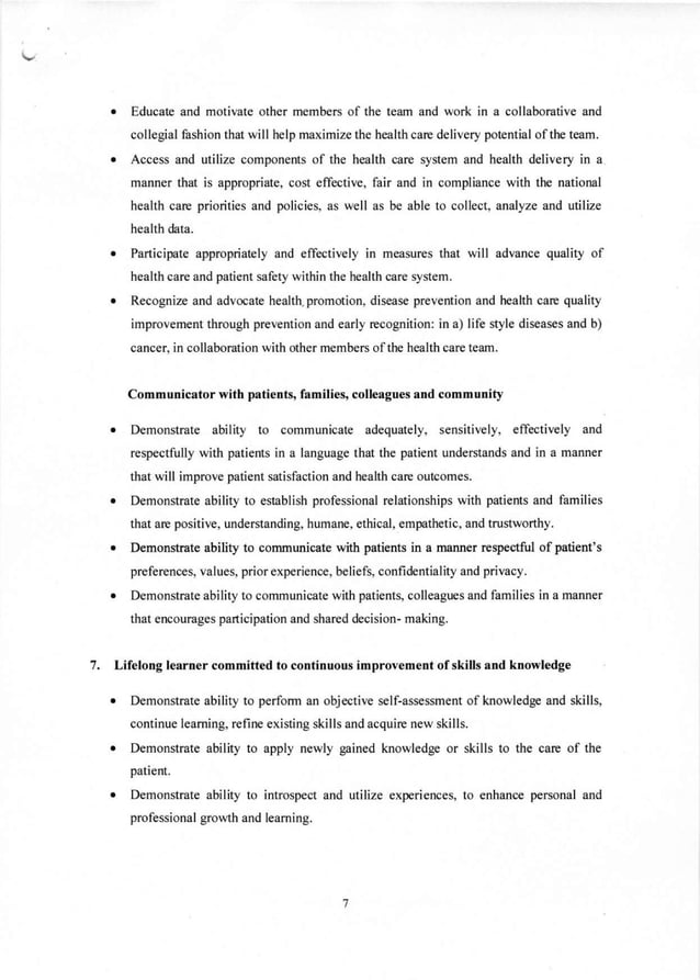 Competency Based Medical Education Curriculum (CBME) Regulations,2023 ...