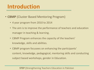 Cbmp (cluster based mentoring program) | PPTX