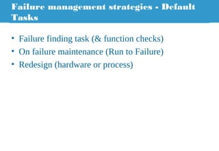 CBM/PdM and the fit with RCM | PPT