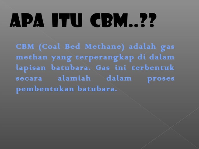 CBM (Coal Bed Methane) | PPT