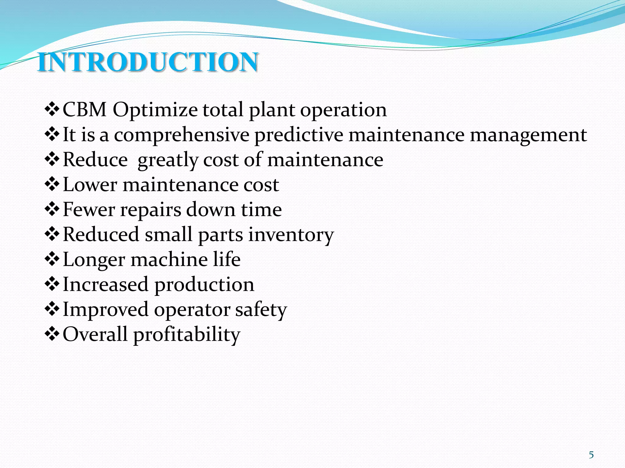 CONDITION BASED MAINTAINACE BASICS presentation | PPTX