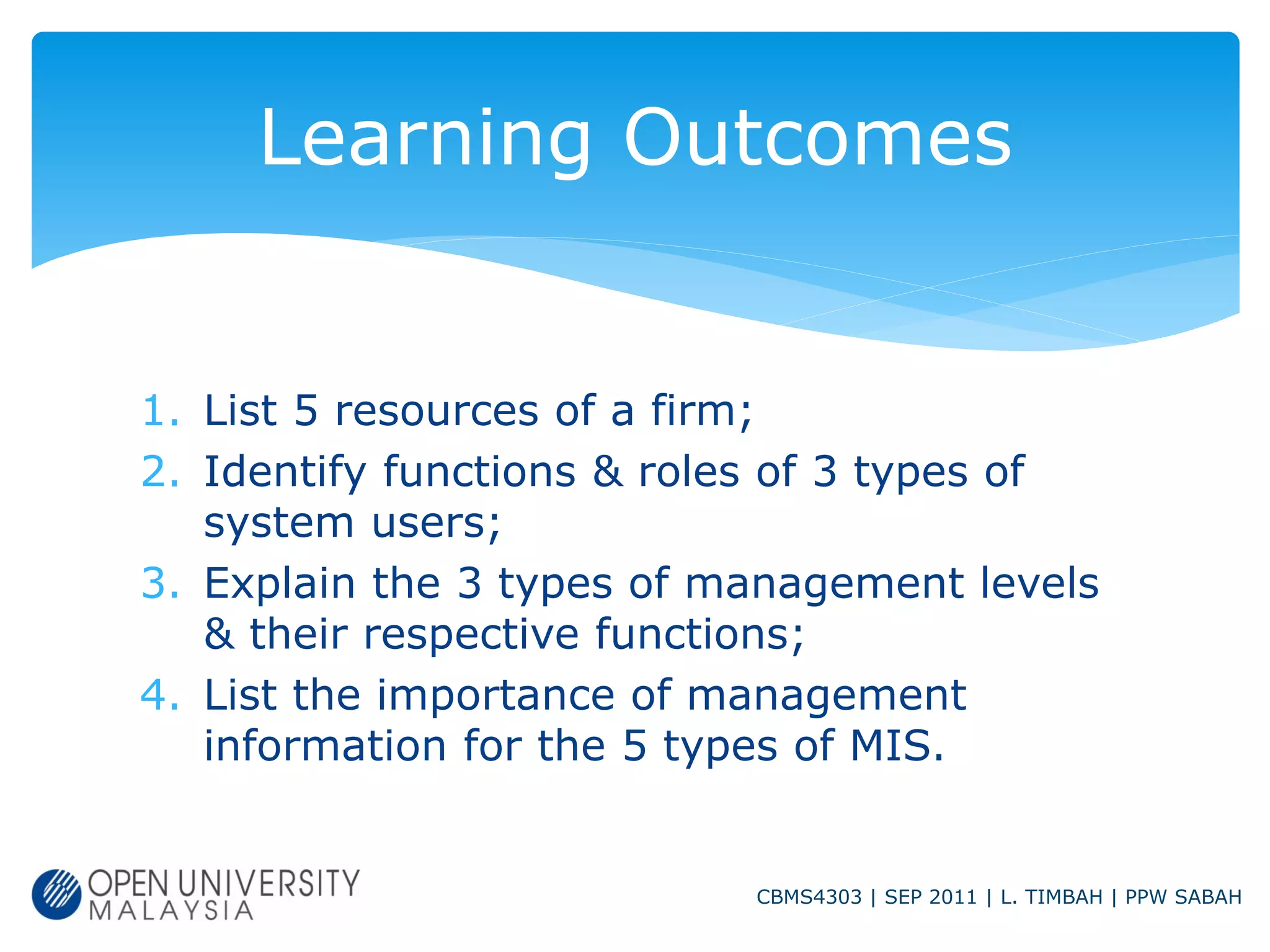 CBMS4303 Topic 1 slides (Open University Malaysia) | PDF
