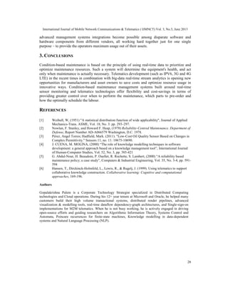 Condition-based Maintenance with sensor arrays and telematics | PDF