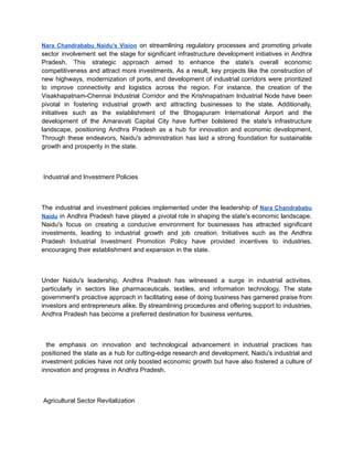 Chandrababu Naidu's Economic Reforms: Driving Growth and Investment | PDF