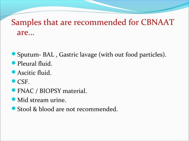 Cbnaat ppt by Dr. Samrat Abhishek | PPT | Infectious Diseases ...