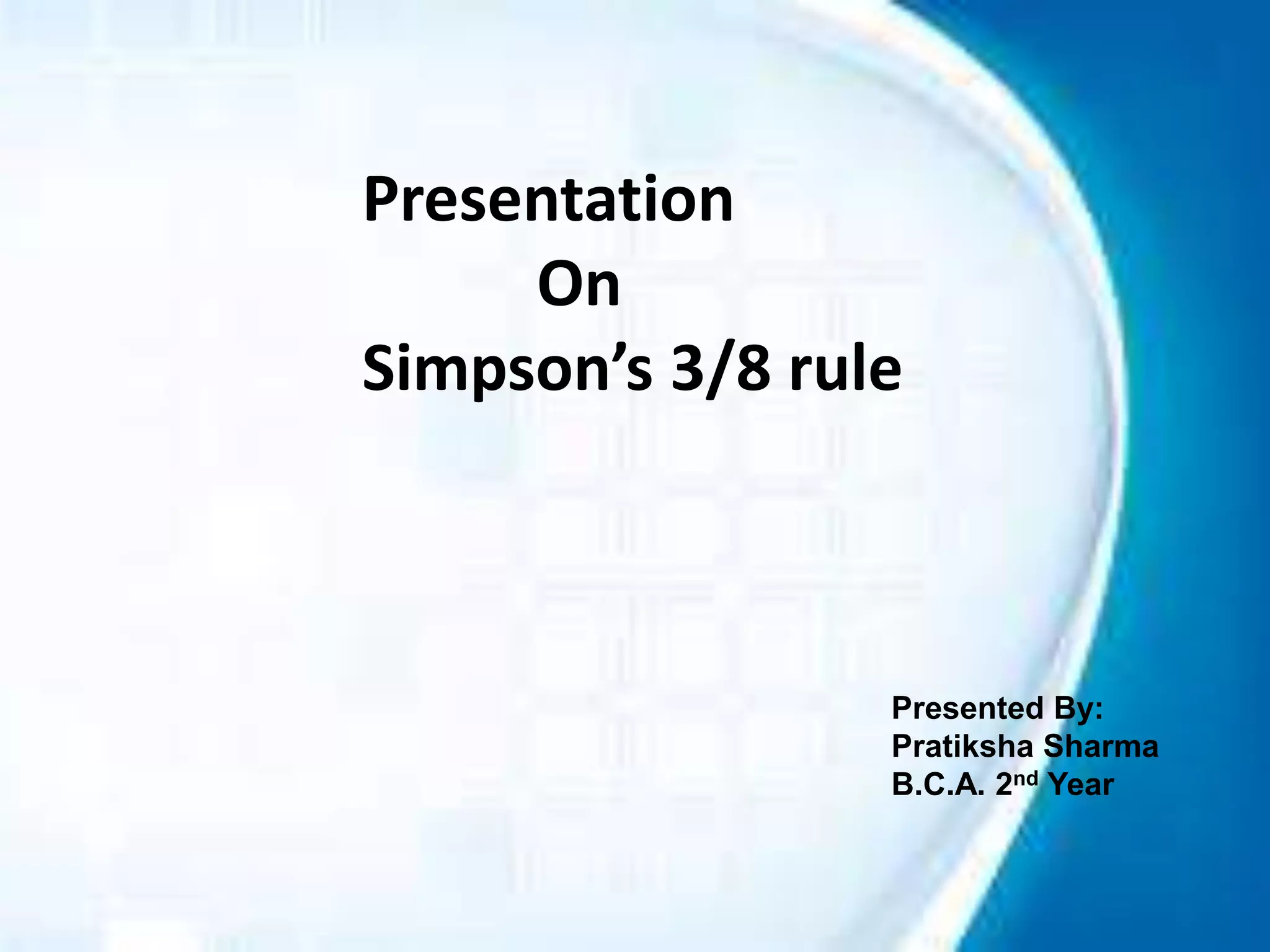 simpion's 3/8 rule | PPTX