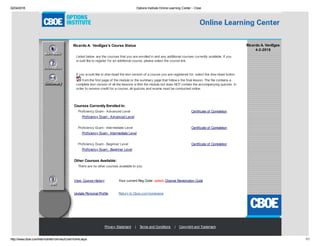 Options Institute: Exams & Courses | PPT