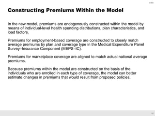 CBO’s Health Insurance Simulation Model: Overview of Planned Updates | PDF