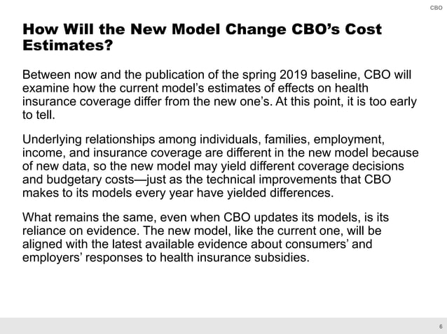 CBO’s Health Insurance Simulation Model: Overview of Planned Updates | PDF