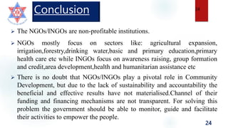 NGOs,CBOs and INGOs in Community Health Development | PPTX