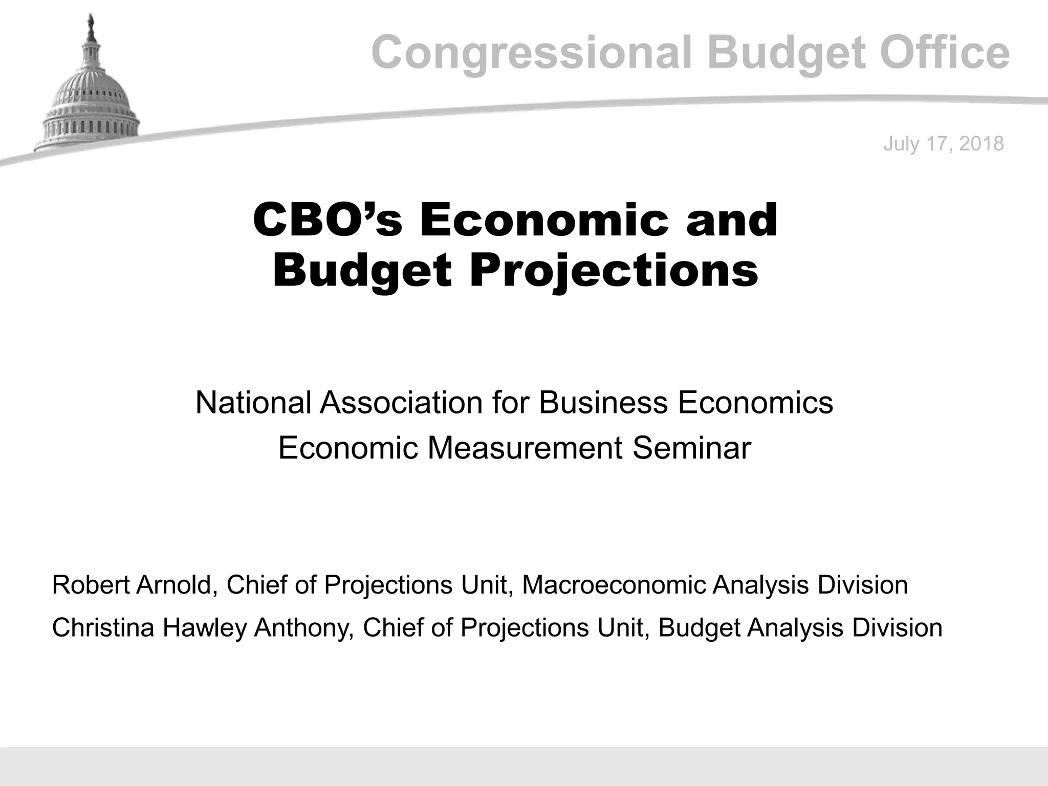 CBO’s Economic and Budget Projections | PDF