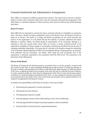 CBOs Organisational Management Handbook | DOC