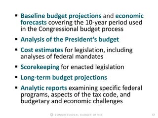 Cbo, the Budget Process, and the Outlook | PDF
