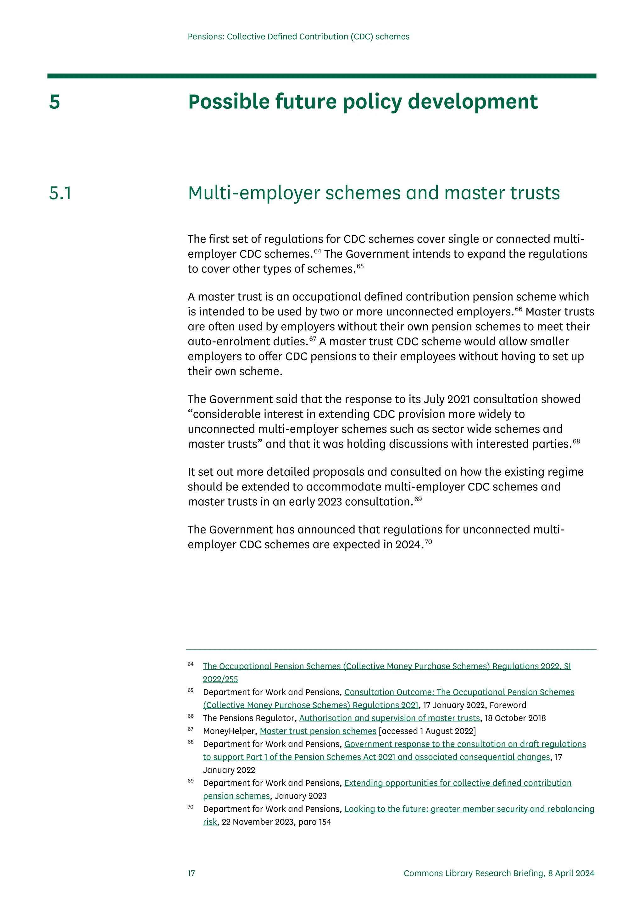 House of Commons ; CDC schemes overview document | PDF