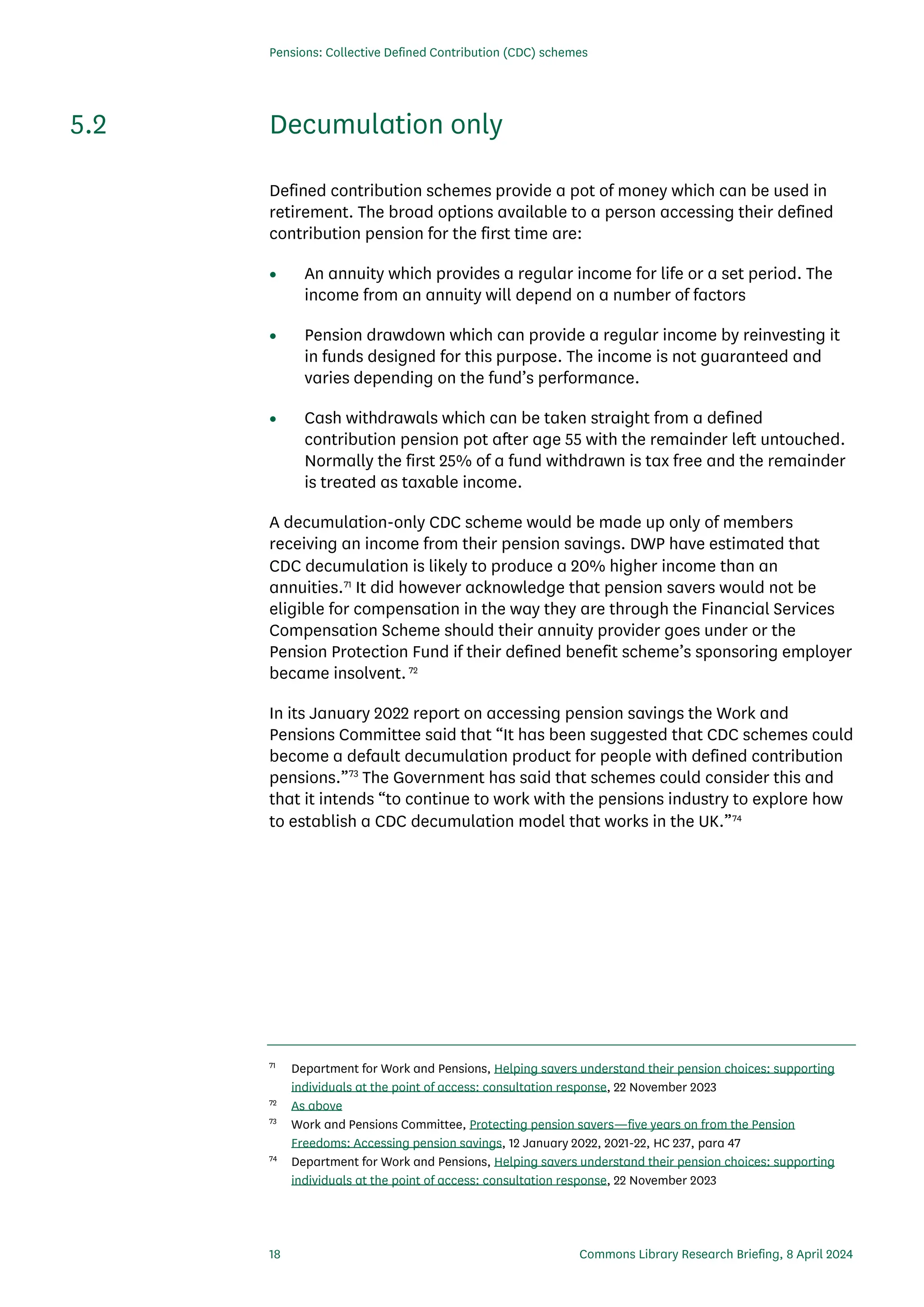 House of Commons ; CDC schemes overview document | PDF