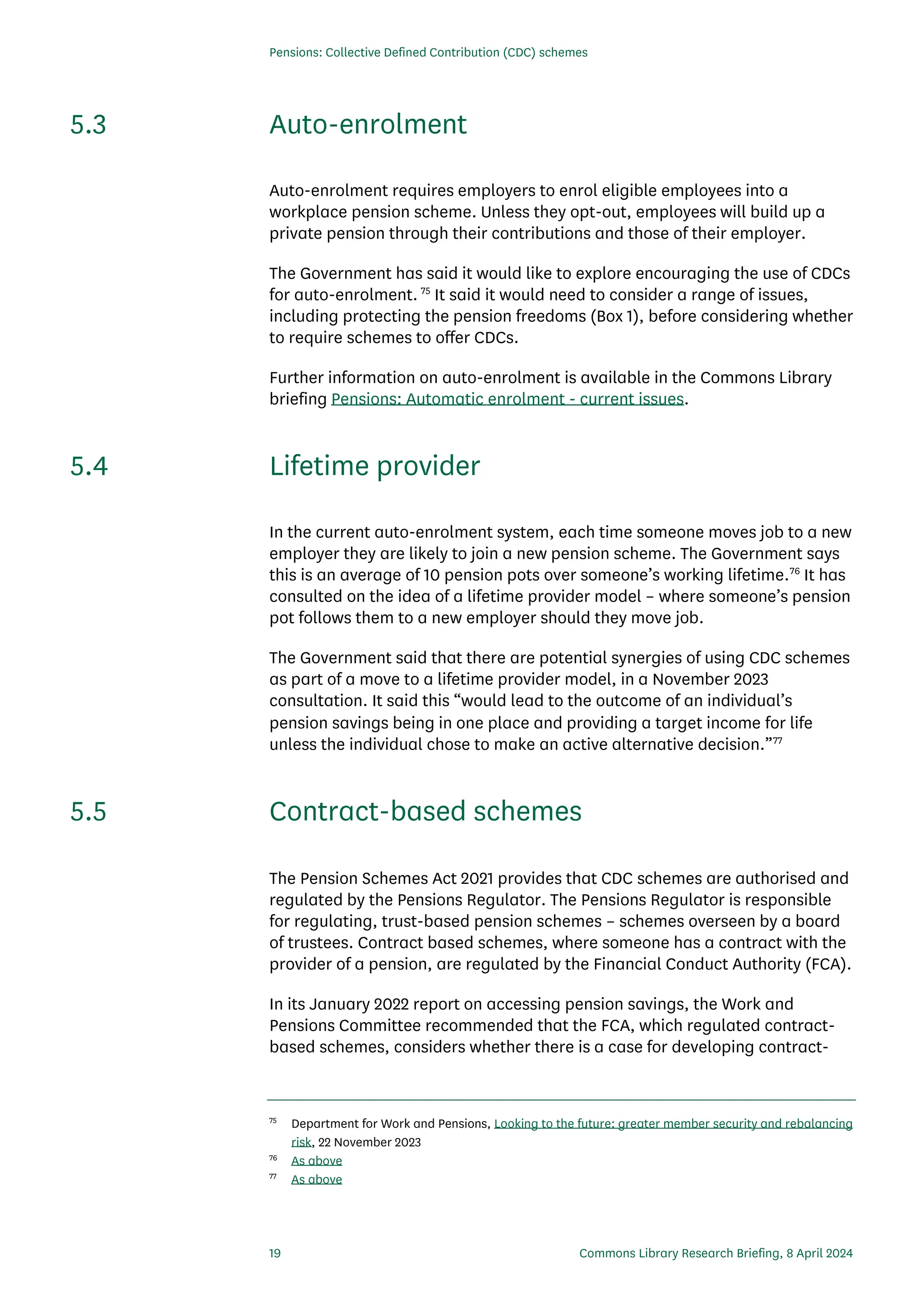 House of Commons ; CDC schemes overview document | PDF