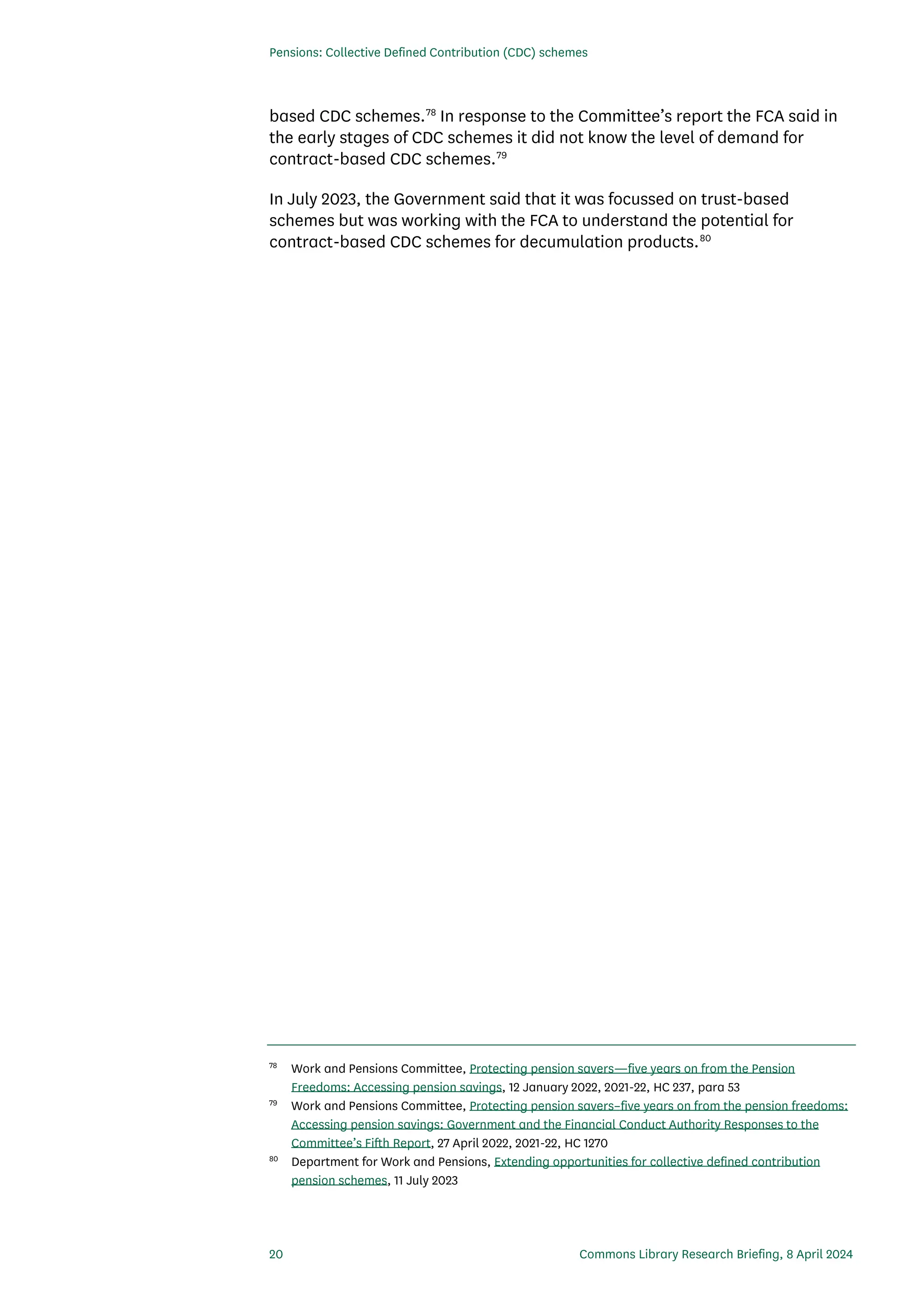 House of Commons ; CDC schemes overview document | PDF