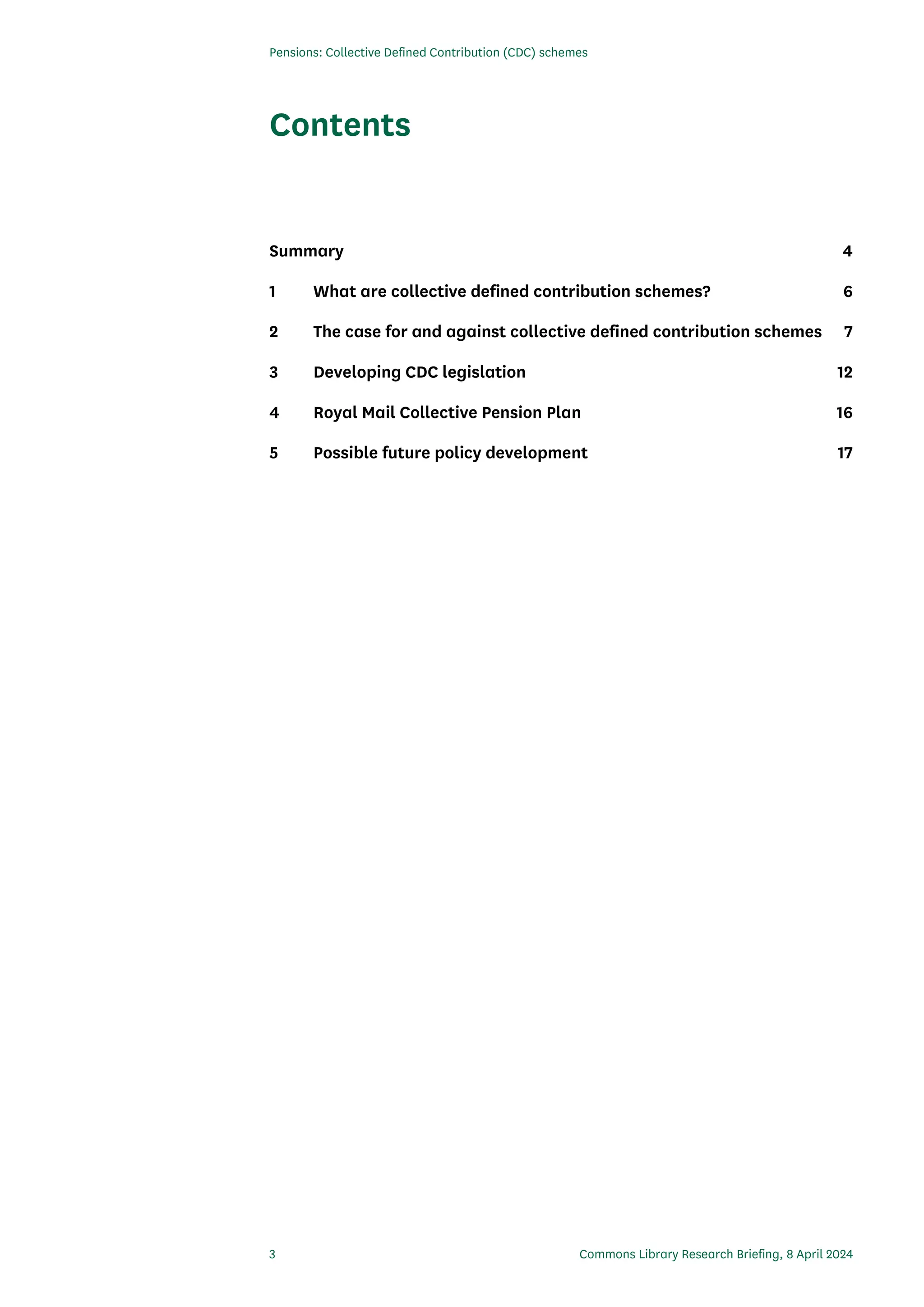 House of Commons ; CDC schemes overview document | PDF