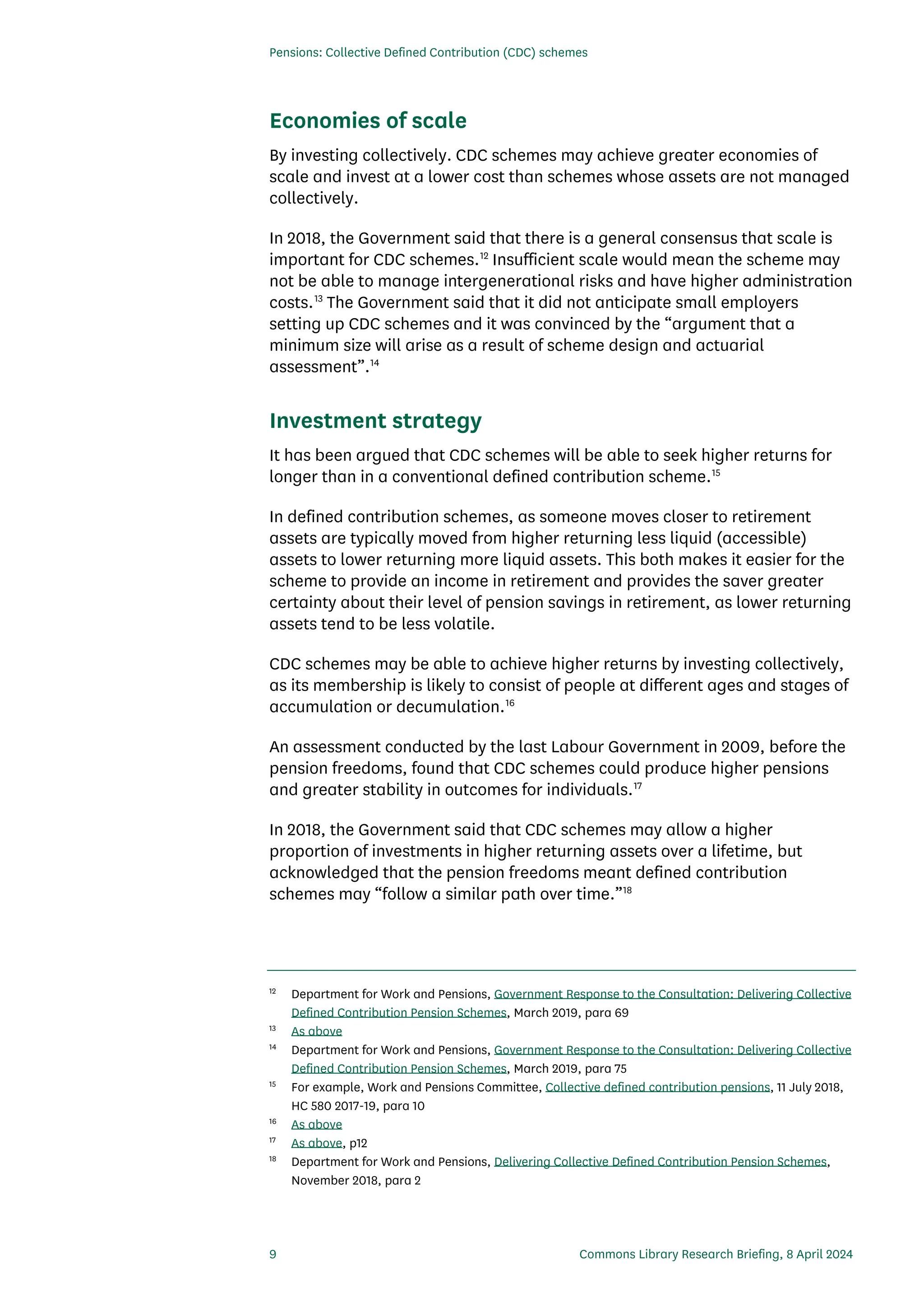 House of Commons ; CDC schemes overview document | PDF