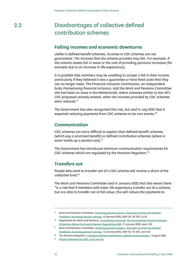 House of Commons ; CDC schemes overview document | PDF