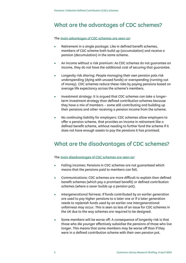 House of Commons ; CDC schemes overview document | PDF