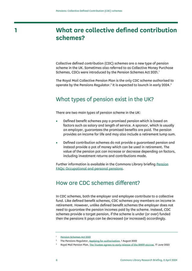 House of Commons ; CDC schemes overview document | PDF