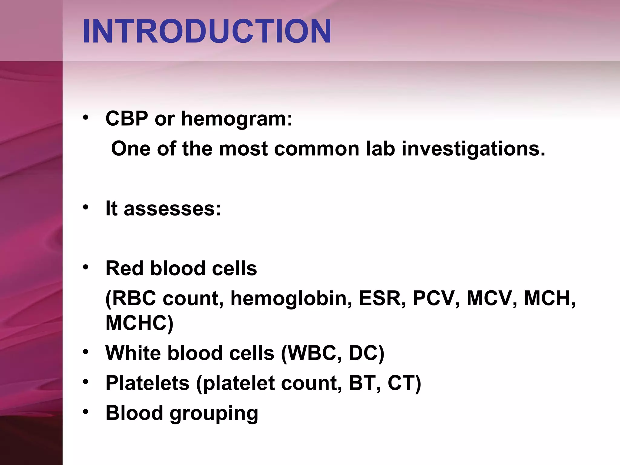 Cbp (3)complete blood picture | PPT
