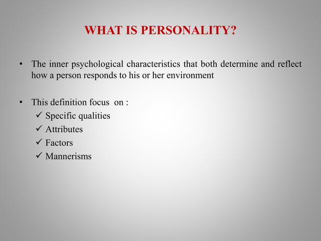 personality & consumer behavior | PPTX
