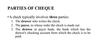 NEGOTIABLE INSTRUMENTS E- PURSE TRUNCATION OF CHEQUE | PPT