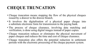 NEGOTIABLE INSTRUMENTS E- PURSE TRUNCATION OF CHEQUE | PPT