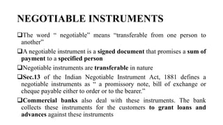 NEGOTIABLE INSTRUMENTS E- PURSE TRUNCATION OF CHEQUE | PPT