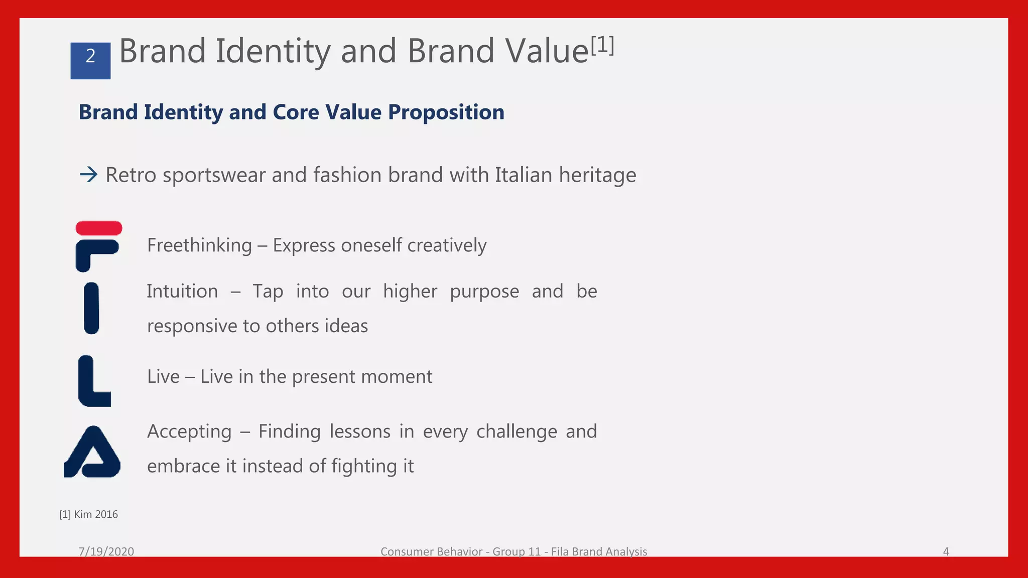 Consumer Behavior - FILA | PPTX